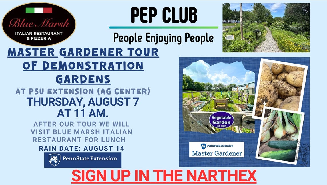 PEP Club Master Gardener’s Tour & Lunch | St. Daniel's Lutheran Church ...